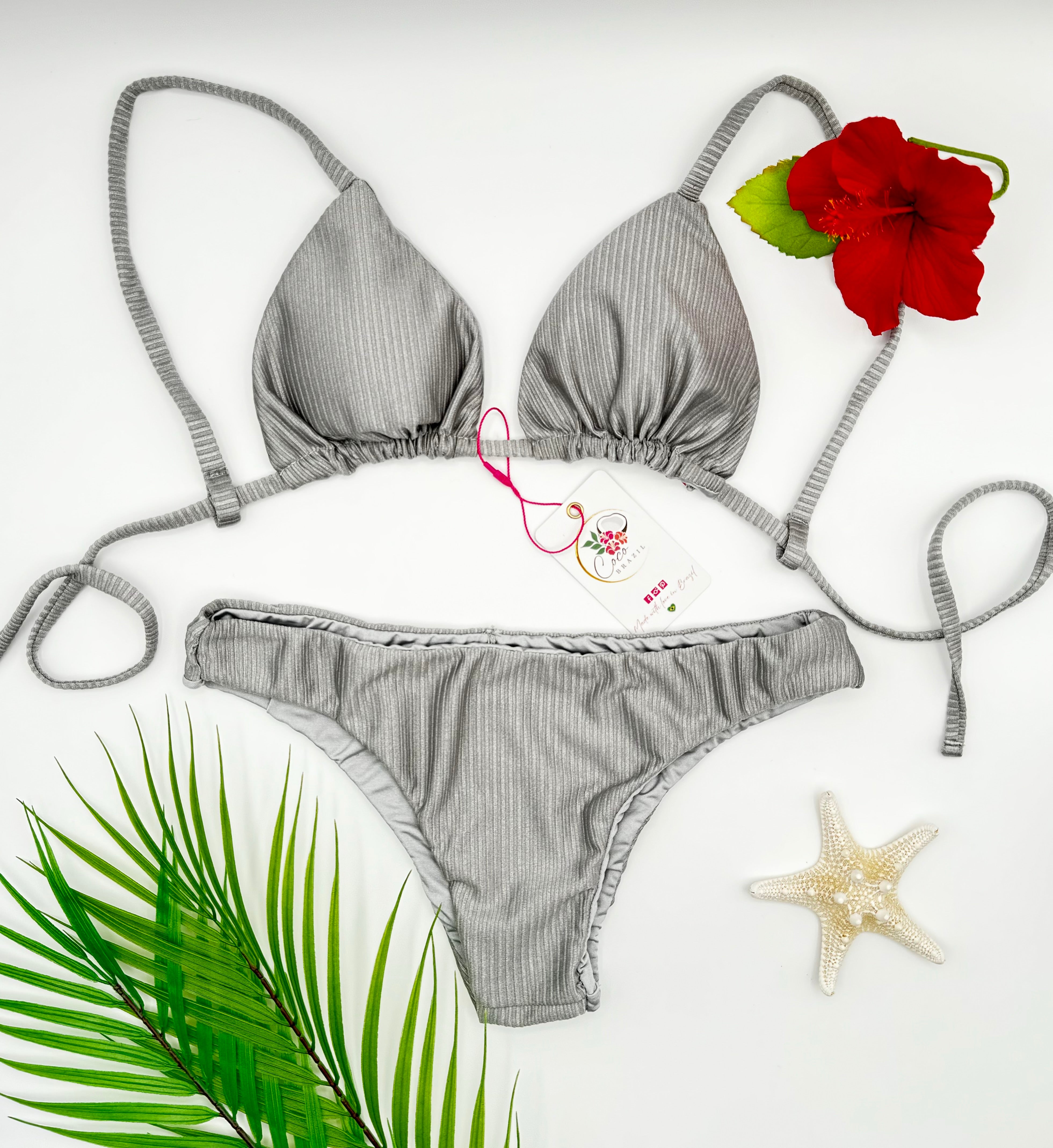 Viviana Triangle Top + Classic Coverage Bikini Bottoms – Coco Brazil